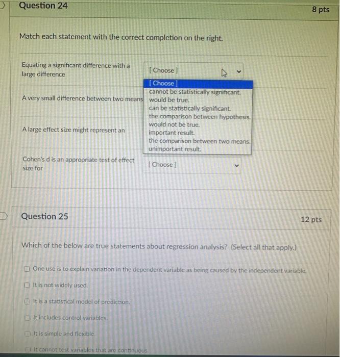 Solved Match each statement with the correct completion on | Chegg.com