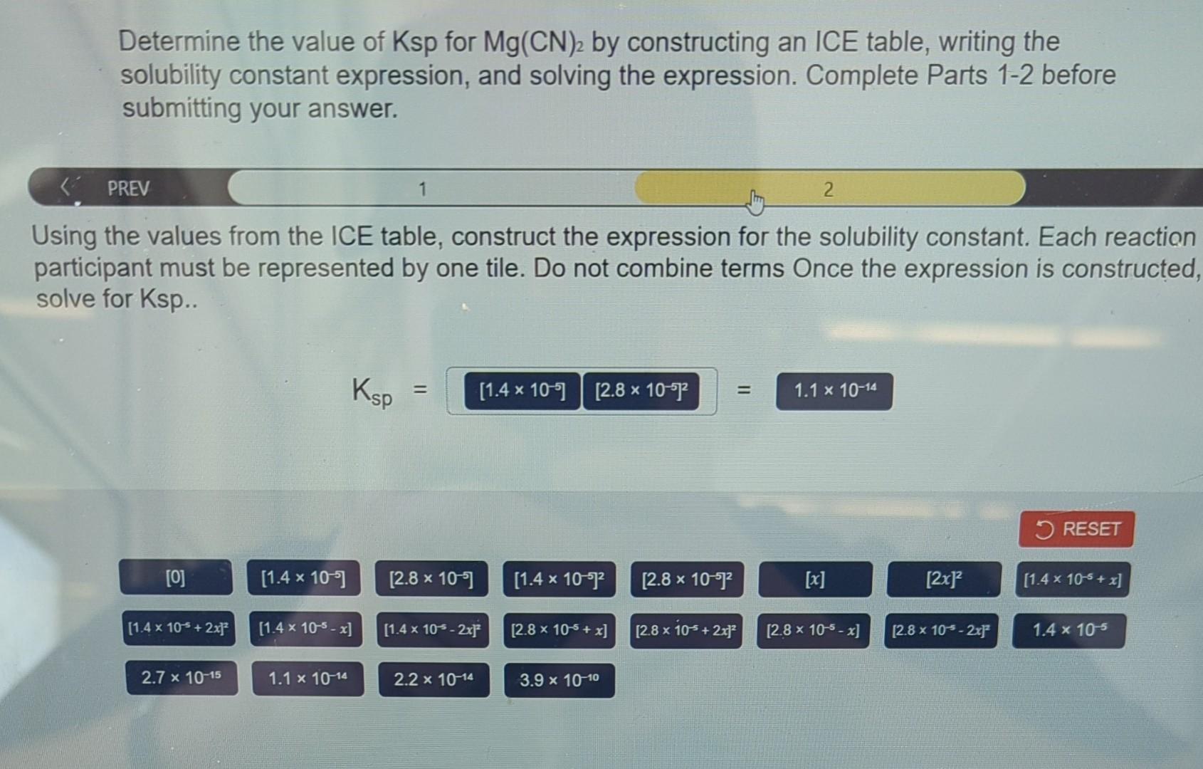 Solved Determine the value of Ksp for Mg(CN)2 by | Chegg.com