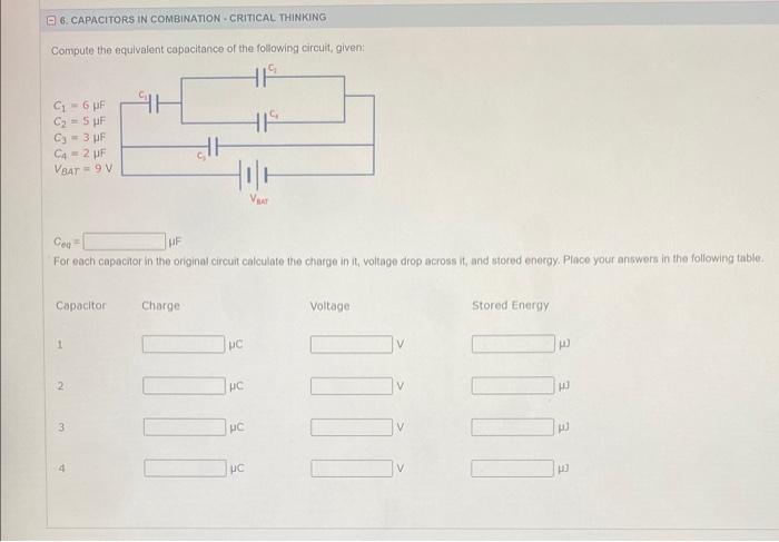 Solved Compute the equivalent capacitance of the following | Chegg.com