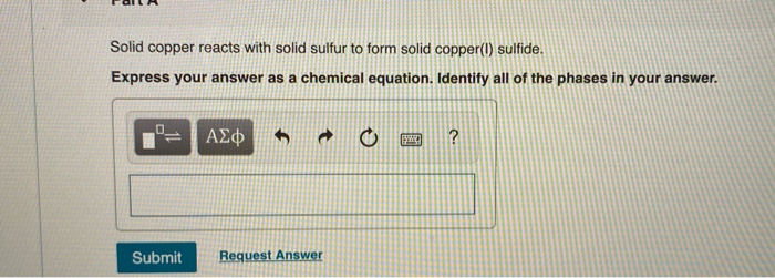 Solved Solid copper reacts with solid sulfur to form solid | Chegg.com