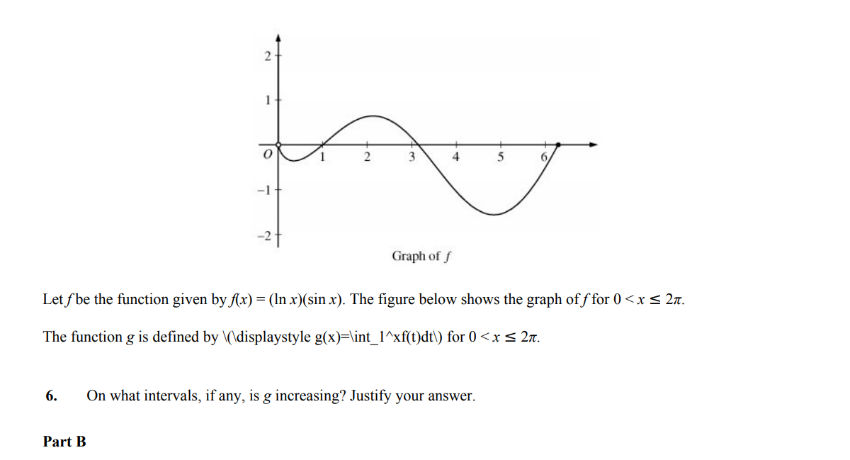Solved Let f ﻿be the function given by f(x)=(lnx)(sinx). | Chegg.com
