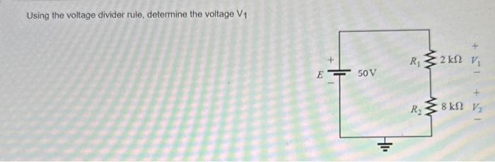 Solved Using the voltage divider rule, determine the voltage | Chegg.com