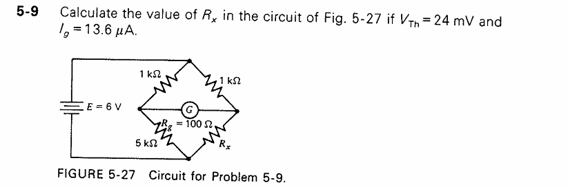 Solved 5-9 ﻿Calculate the value of Rx ﻿in the circuit of | Chegg.com
