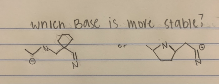 Solved which Base is more stables | Chegg.com