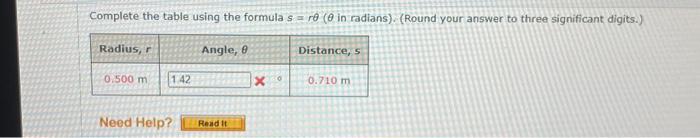 Solved s=rθ | Chegg.com