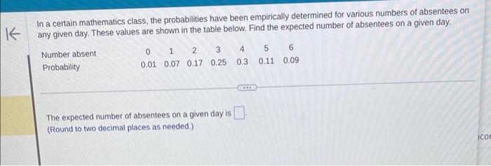 Solved In a certain mathematics class, the probabilities | Chegg.com