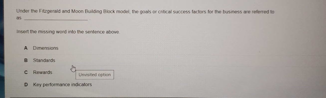 Solved Under the Fitzgerald and Moon Building Block model, | Chegg.com