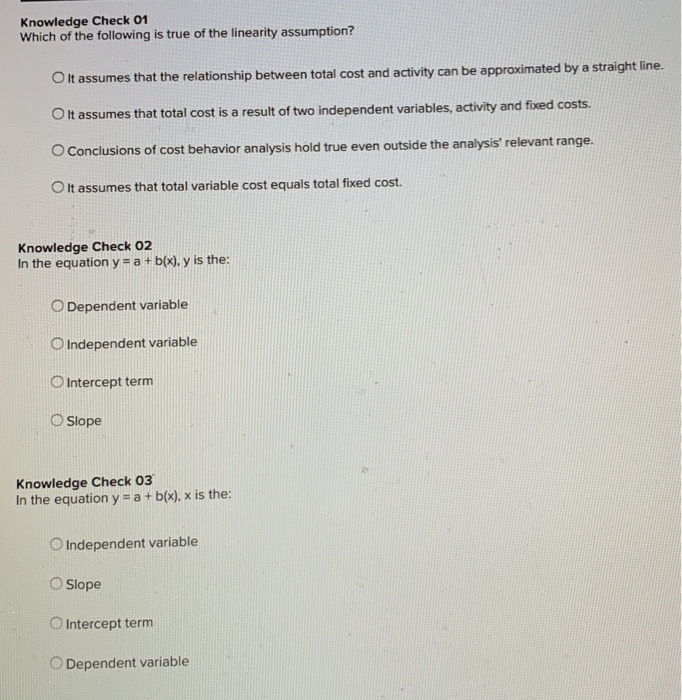 Solved Knowledge Check 01 Which of the following is true of | Chegg.com