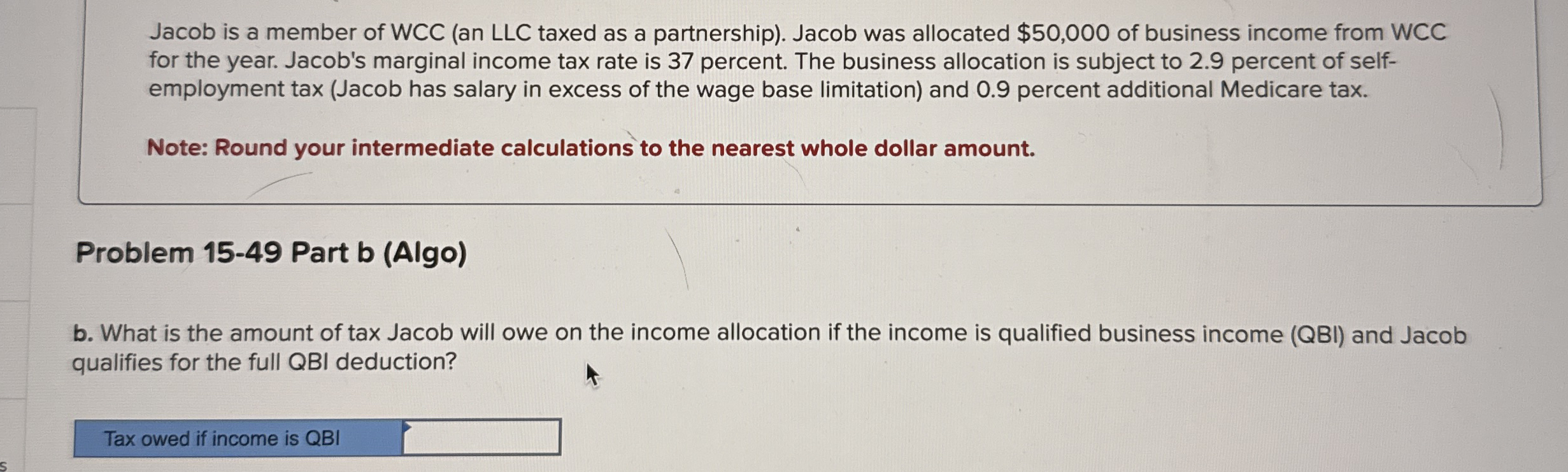 Solved Problem 15-49 ﻿Part b (Algo)b. ﻿What is the amount of | Chegg.com