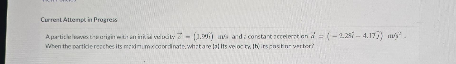 Solved Current Attempt in Progress\\nA particle leaves the | Chegg.com