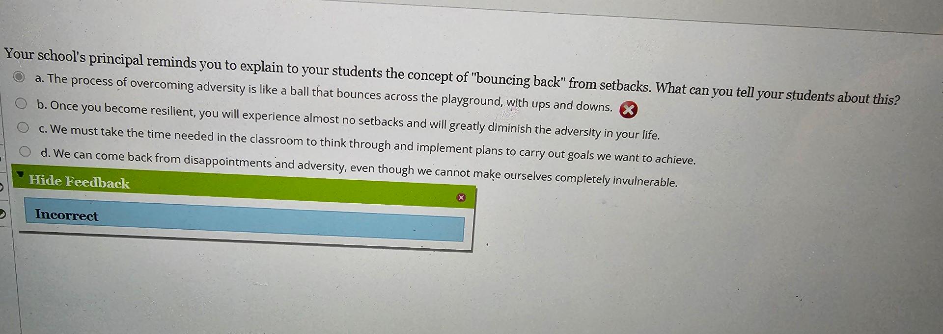 Your school's principal reminds you to explain to | Chegg.com