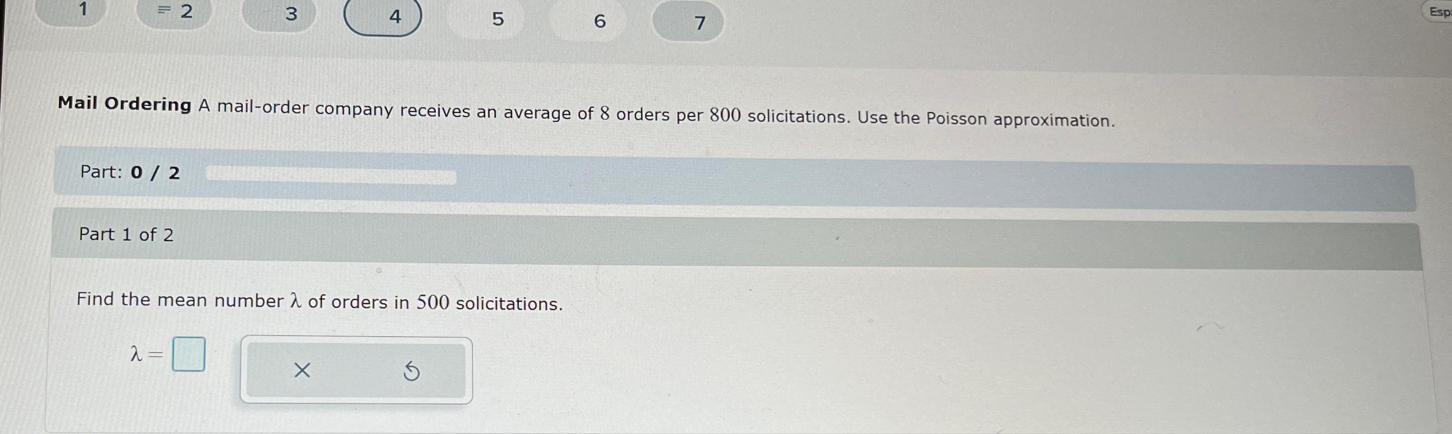 Solved Mail Ordering A mail-order company receives an | Chegg.com