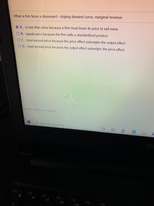 Solved When a firm faces a downward - sloping demand curve, | Chegg.com