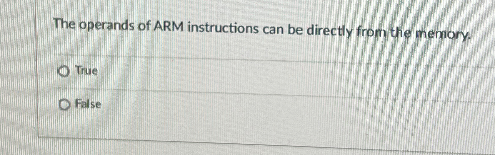 Solved The operands of ARM instructions can be directly from | Chegg.com