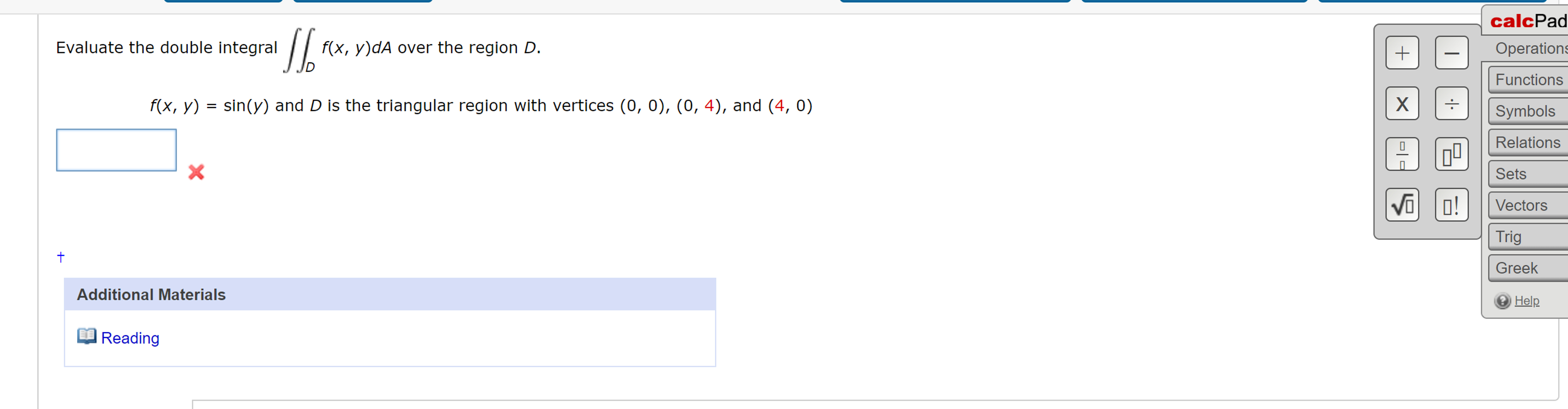 Solved Evaluate the double integral ∬Df(x,y)dA ﻿over the | Chegg.com