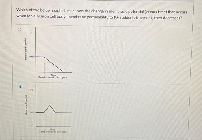 Which of the below graphs best shows the change in | Chegg.com