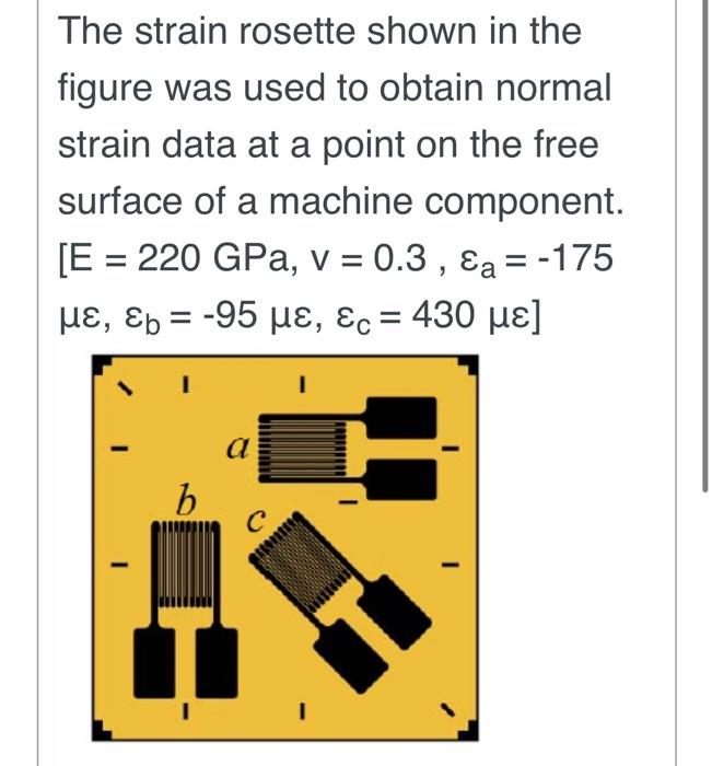 Solved The strain rosette shown in the figure was used to | Chegg.com
