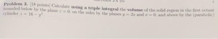 Problem 3. 18 points) Calculate using a triple | Chegg.com