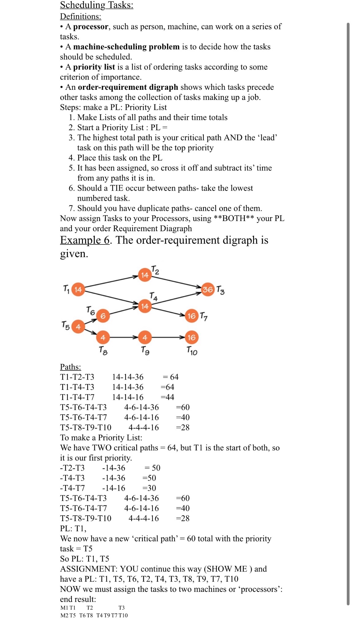 Solved Solve Scheduling Task regarding critical path | Chegg.com