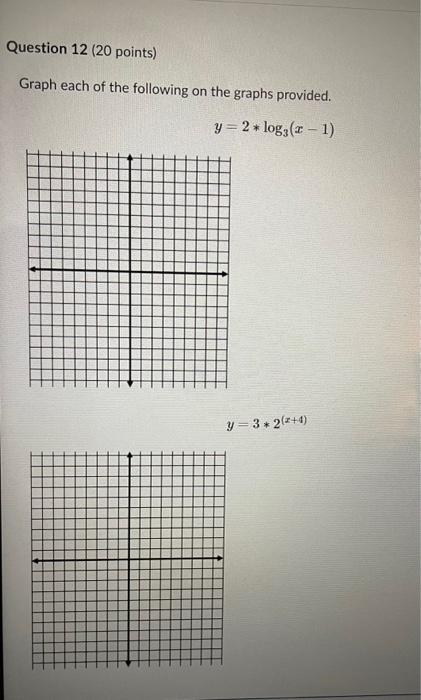 Solved Graph each of the following on the graphs provided. | Chegg.com