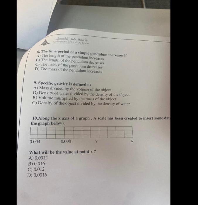 Solved Choose the Correct answer and write the answer in | Chegg.com