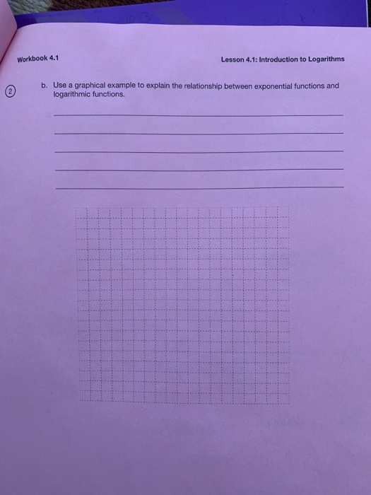 Solved Workbook Lesson 4.1: Introduction to Logarithms | Chegg.com