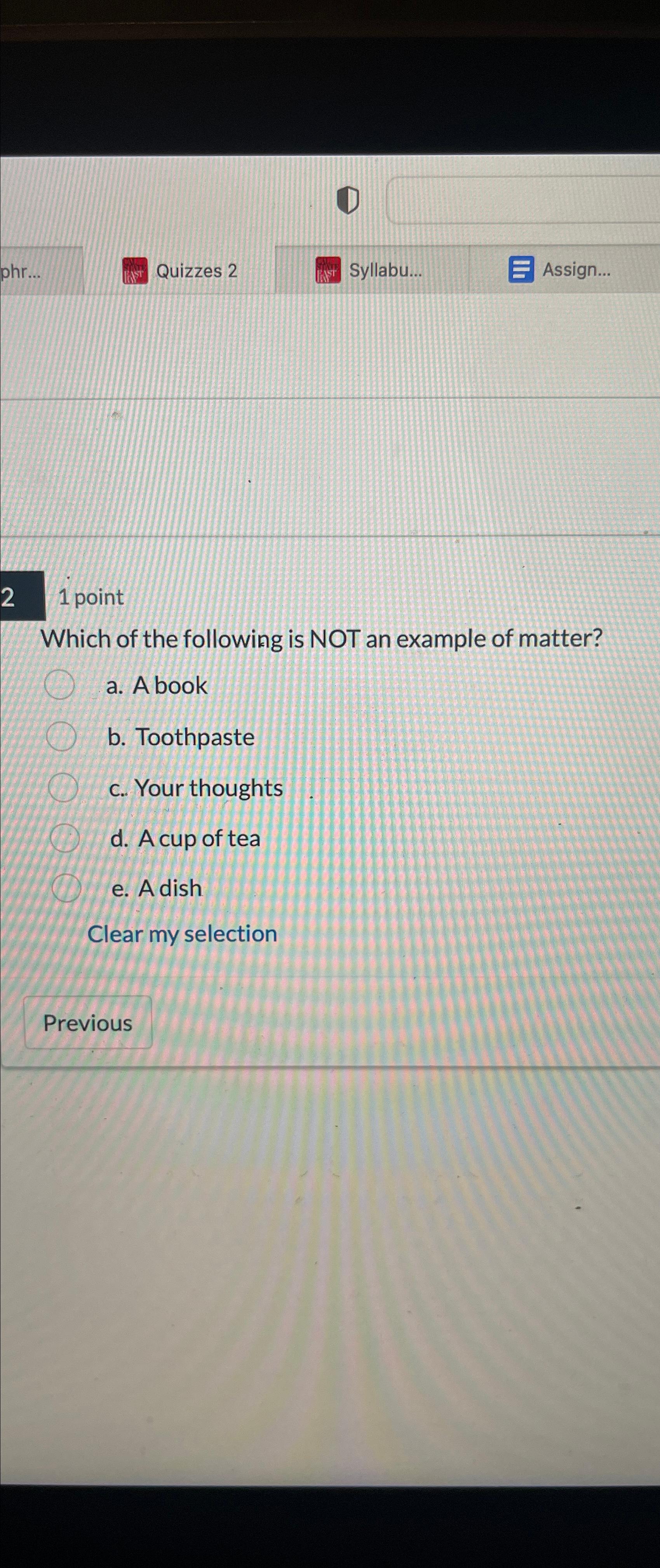Solved 21 ﻿pointWhich of the following is NOT an example of | Chegg.com