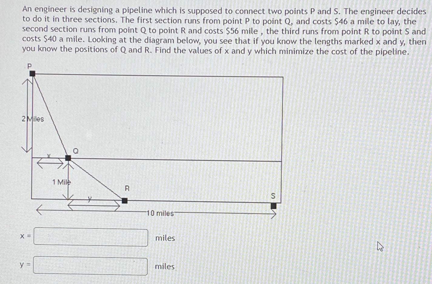 Solved An engineer is designing a pipeline which is supposed | Chegg.com