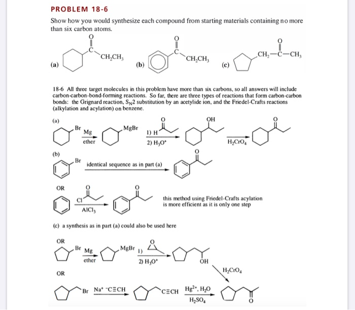 Solved PROBLEM 18-6 Show how you would synthesize each | Chegg.com