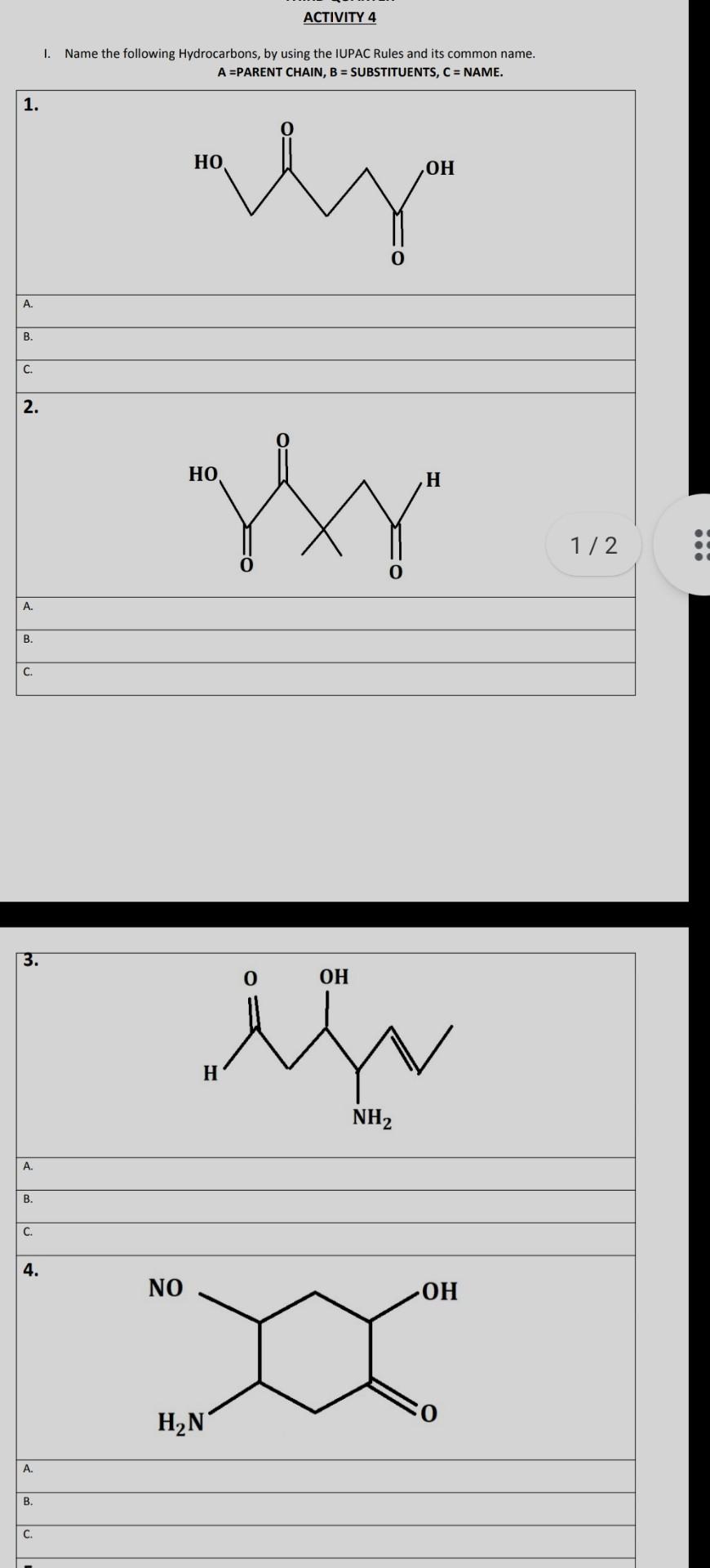 Solved Name the following Hydrocarbons, by using the IUPAC | Chegg.com