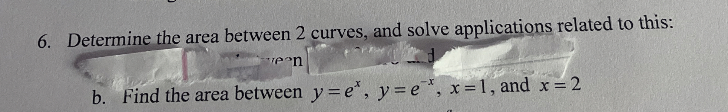 Solved Determine the area between 2 ﻿curves, and solve | Chegg.com