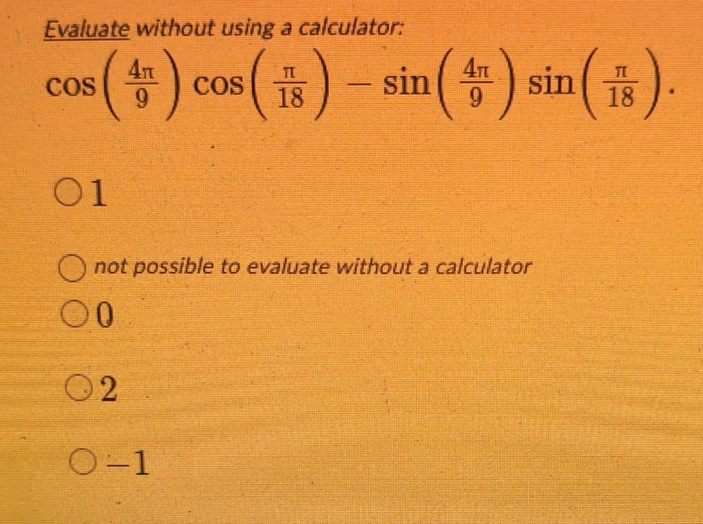 Solved Evaluate without using a | Chegg.com