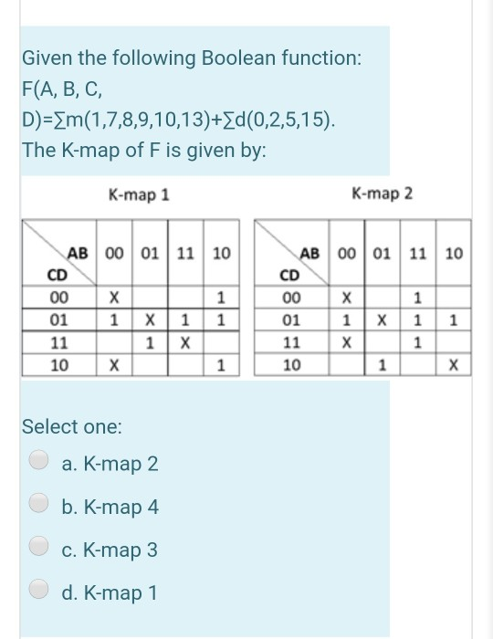 Solved Given The Following Boolean Function F A B C