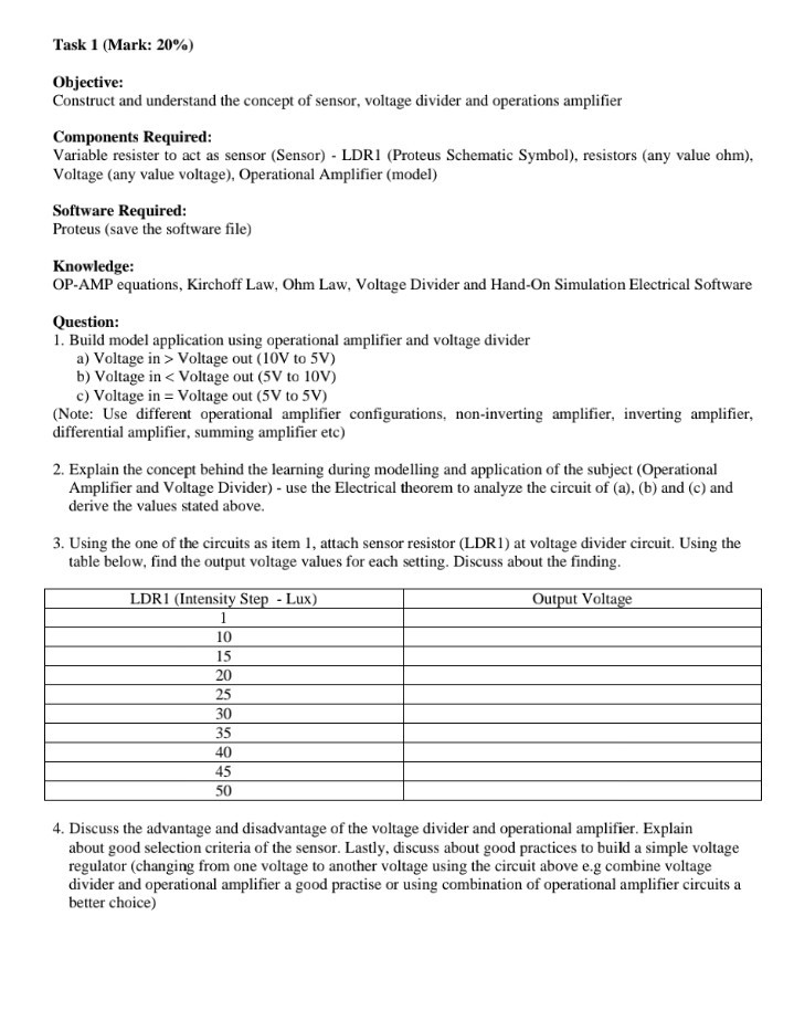 Task 1 (Mark: 20%) Objective: Construct and | Chegg.com