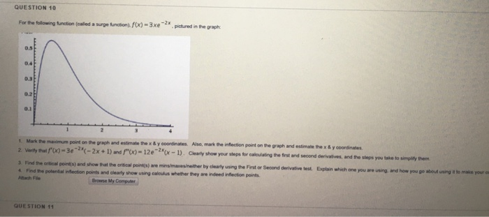 Solved QUESTION 10 For the following functionated a surge | Chegg.com