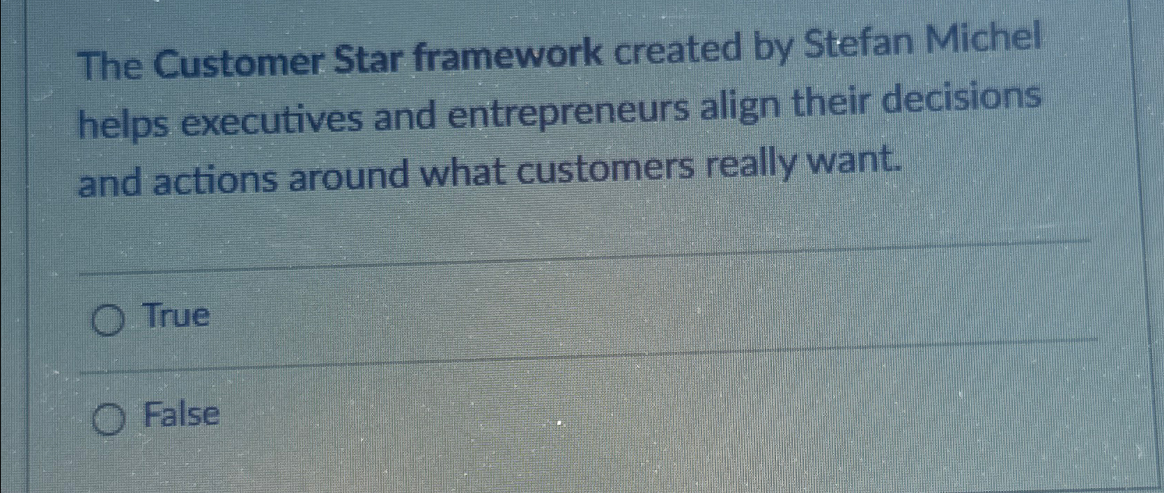 Solved The Customer Star framework created by Stefan Michel | Chegg.com