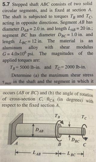 Solved occurs or BC ﻿and (b) ﻿the angle of rotationof | Chegg.com