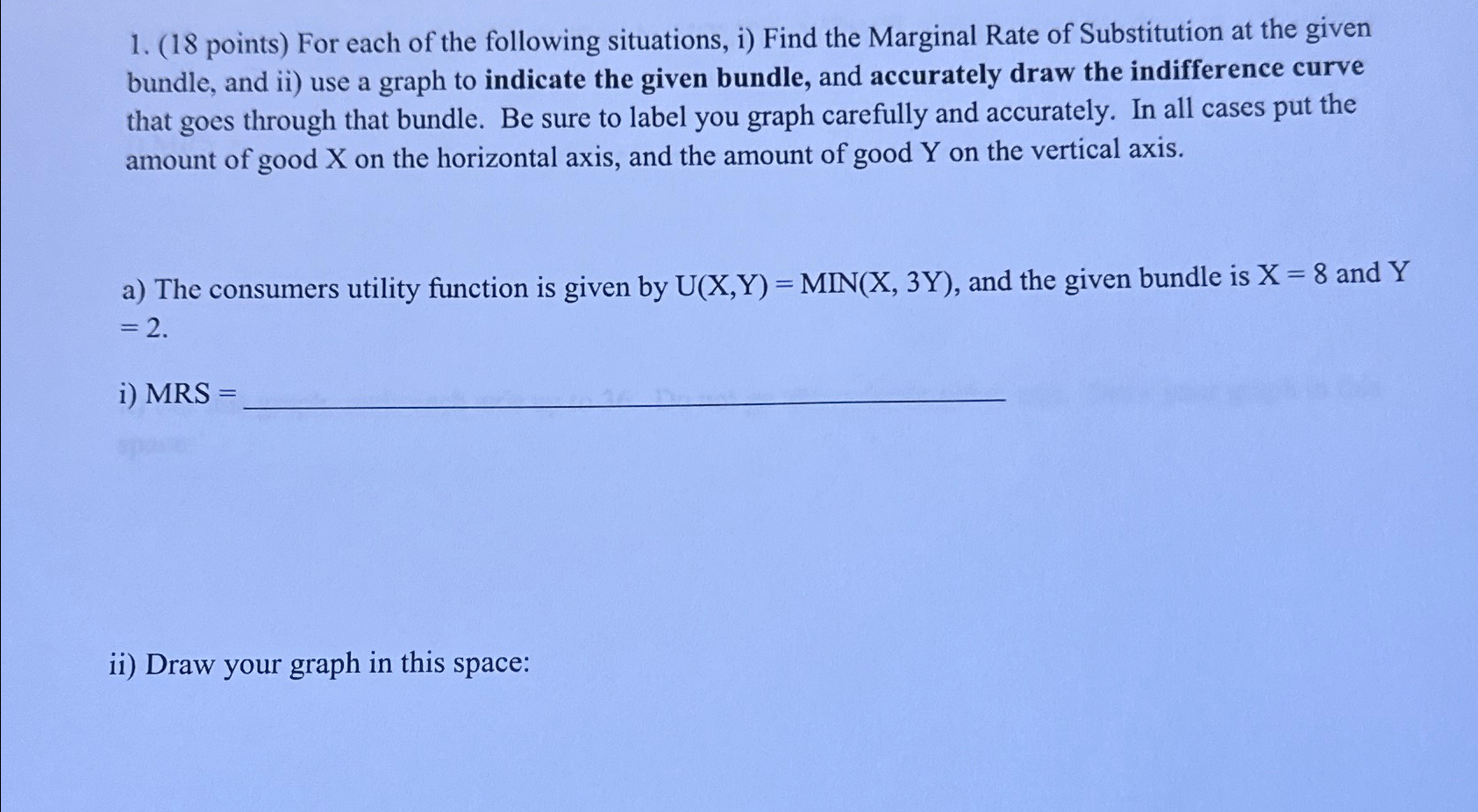Solved (18 ﻿points) ﻿For each of the following situations, | Chegg.com