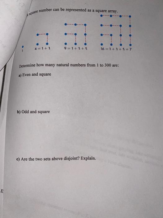 Solved square number can be represented as a square array. 1 | Chegg.com