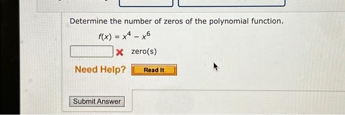 Solved Determine the number of zeros of the polynomial | Chegg.com