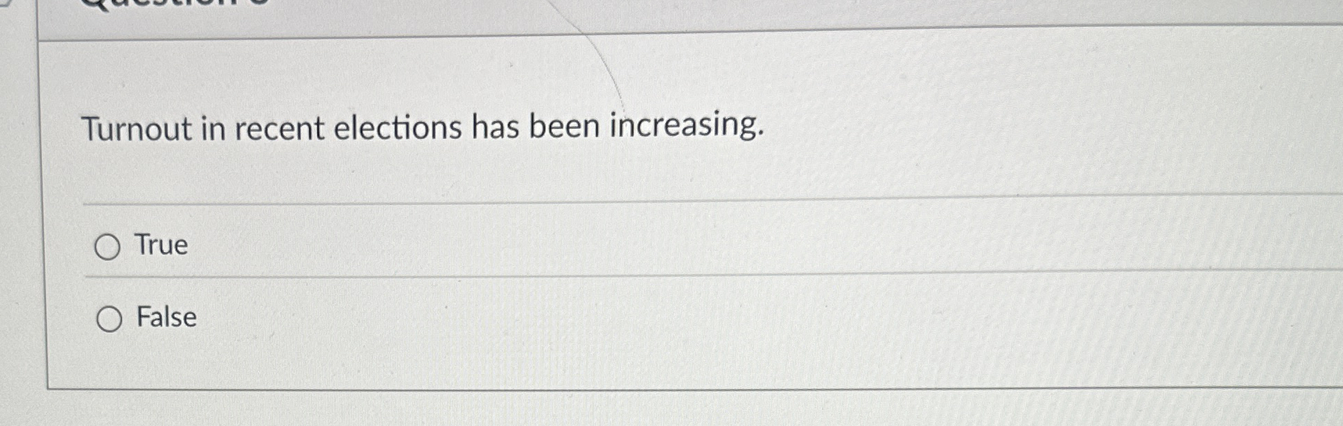 Solved Turnout in recent elections has been | Chegg.com