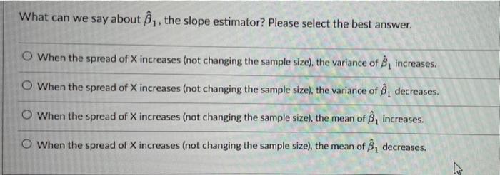 Solved What is the standard error of β^0, the intercept | Chegg.com
