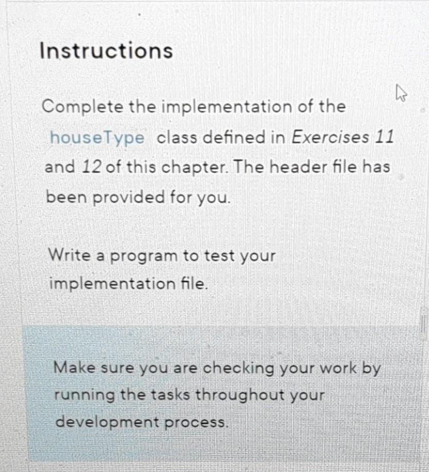 Solved int getNumOfBathrooms() const; void | Chegg.com