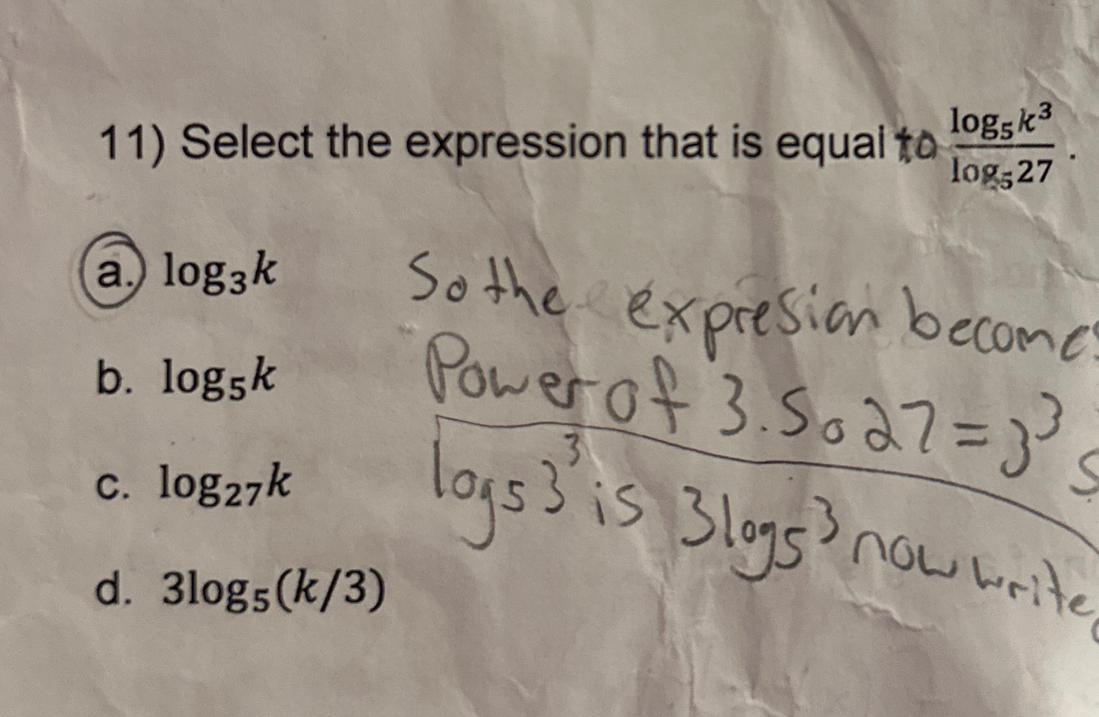 Solved Select the expression that is equal to | Chegg.com