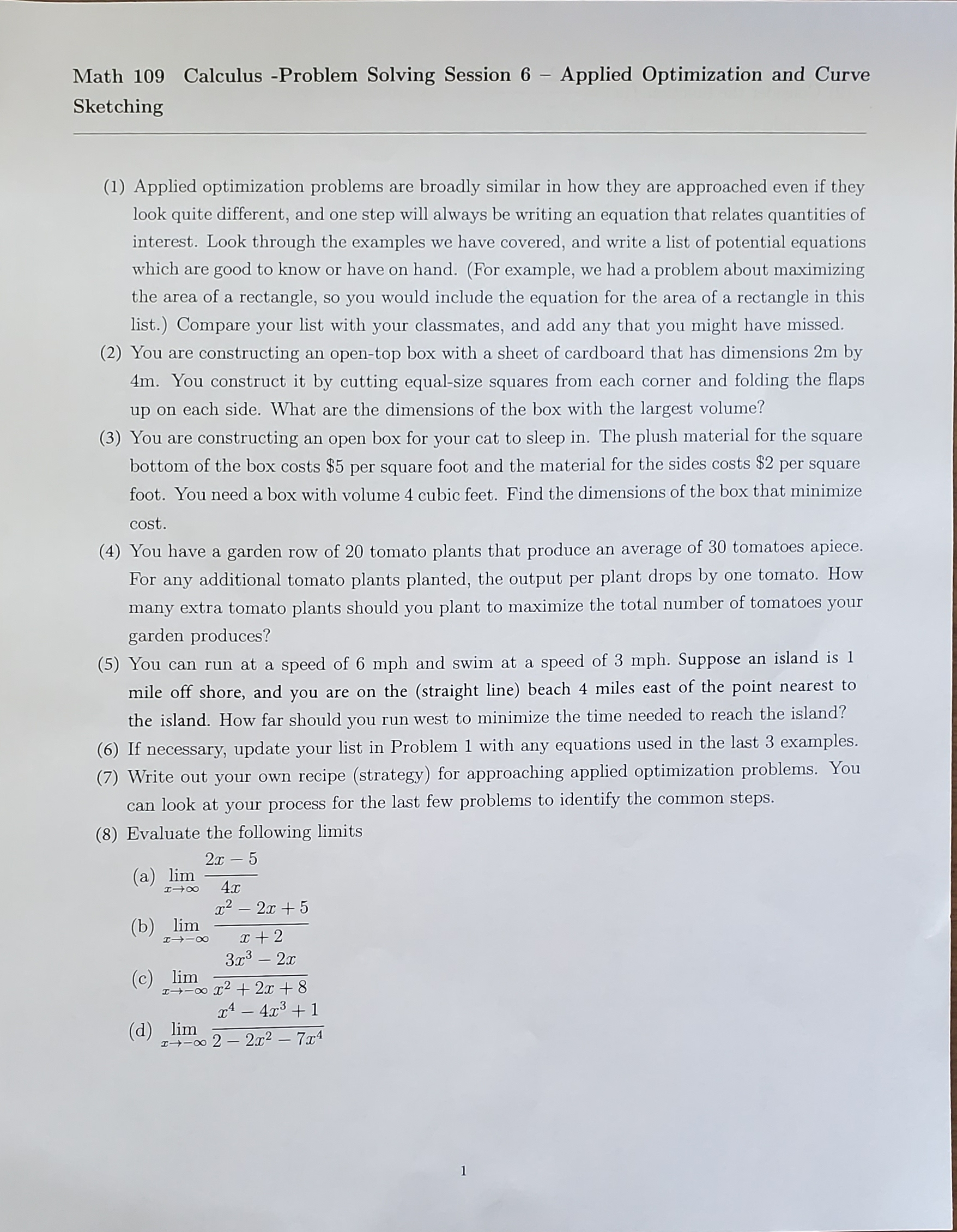 Solved Sketching(1) ﻿Applied optimization problems are | Chegg.com