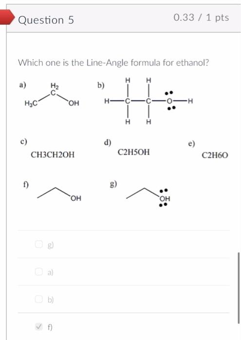 Solved Which one is correct molecular formula for ethanol? l | Chegg.com