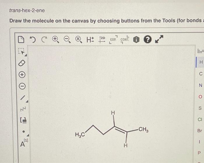 Solved - Part A cis-hex-2-ene Draw the molecule on the | Chegg.com