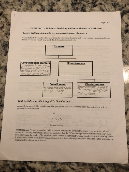 Solved Page 1 of 5 CHEM 33611. Molecular Modeling and | Chegg.com