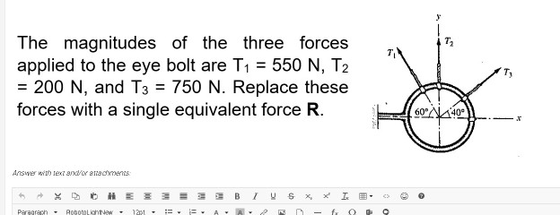 Solved > 72 The magnitudes of the three forces applied to | Chegg.com