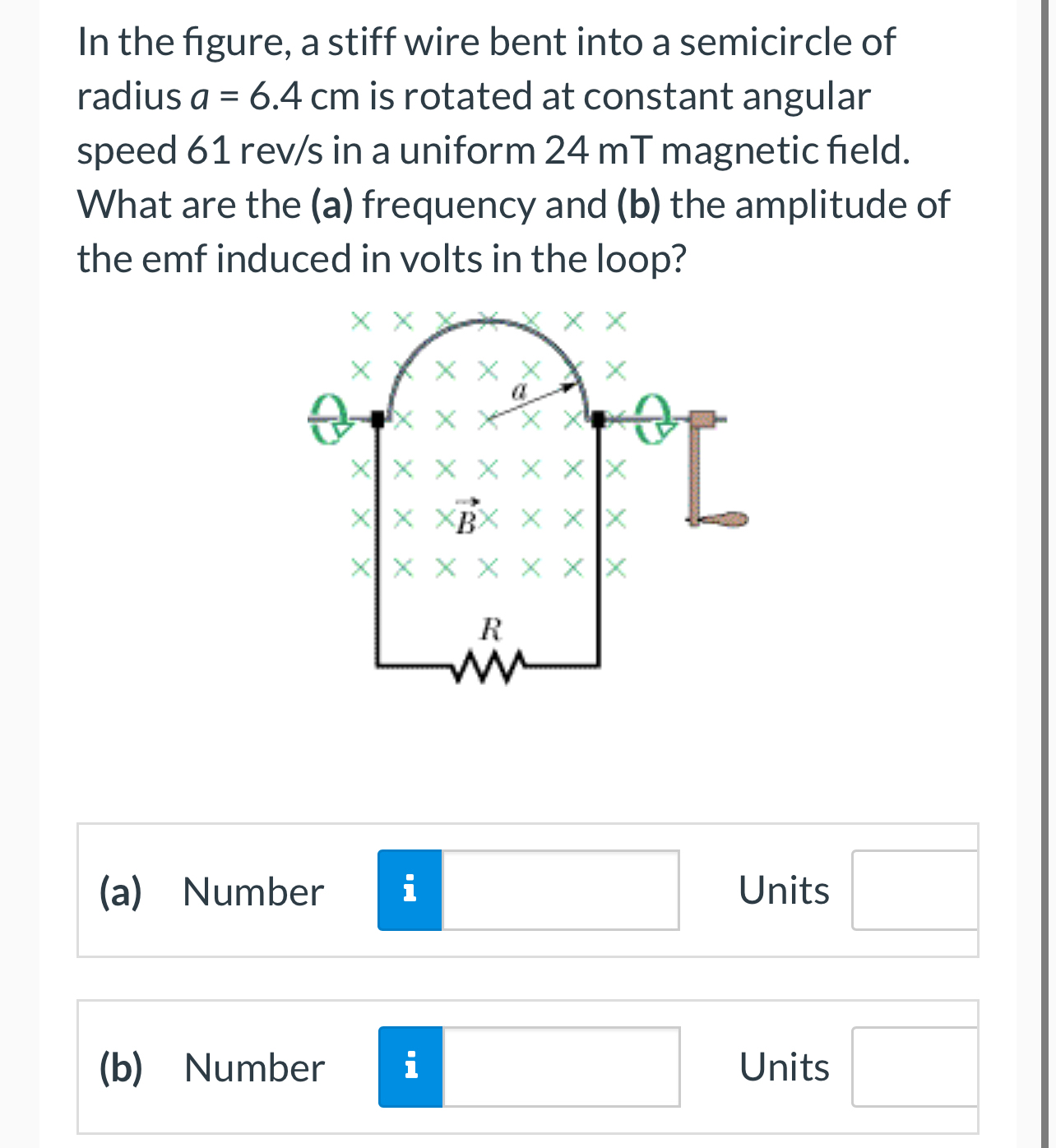 Solved In the figure, a stiff wire bent into a semicircle of | Chegg.com